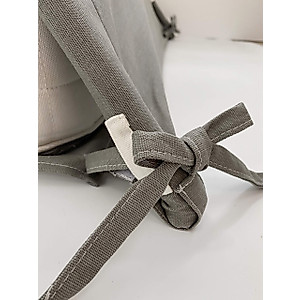 Domestic Objects | Play Tent Bed Canopy | Teepee for Mattress | 100% Cotton Canvas | Premium Quality (Twin/Single No Door) (Gray Stripes)