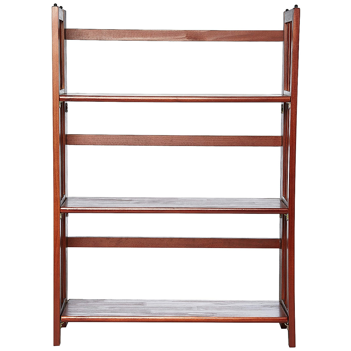 Casual Home 3-Shelf Folding Stackable Bookcase (27.5" Wide)-Mahagony