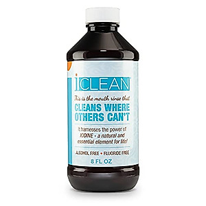 iCLEAN Mouthwash, Fluoride Free, Alcohol Free, Harnesses The Power of Iodine. Molecular Iodine Mouth Rinse That Cleans Where Others Can't