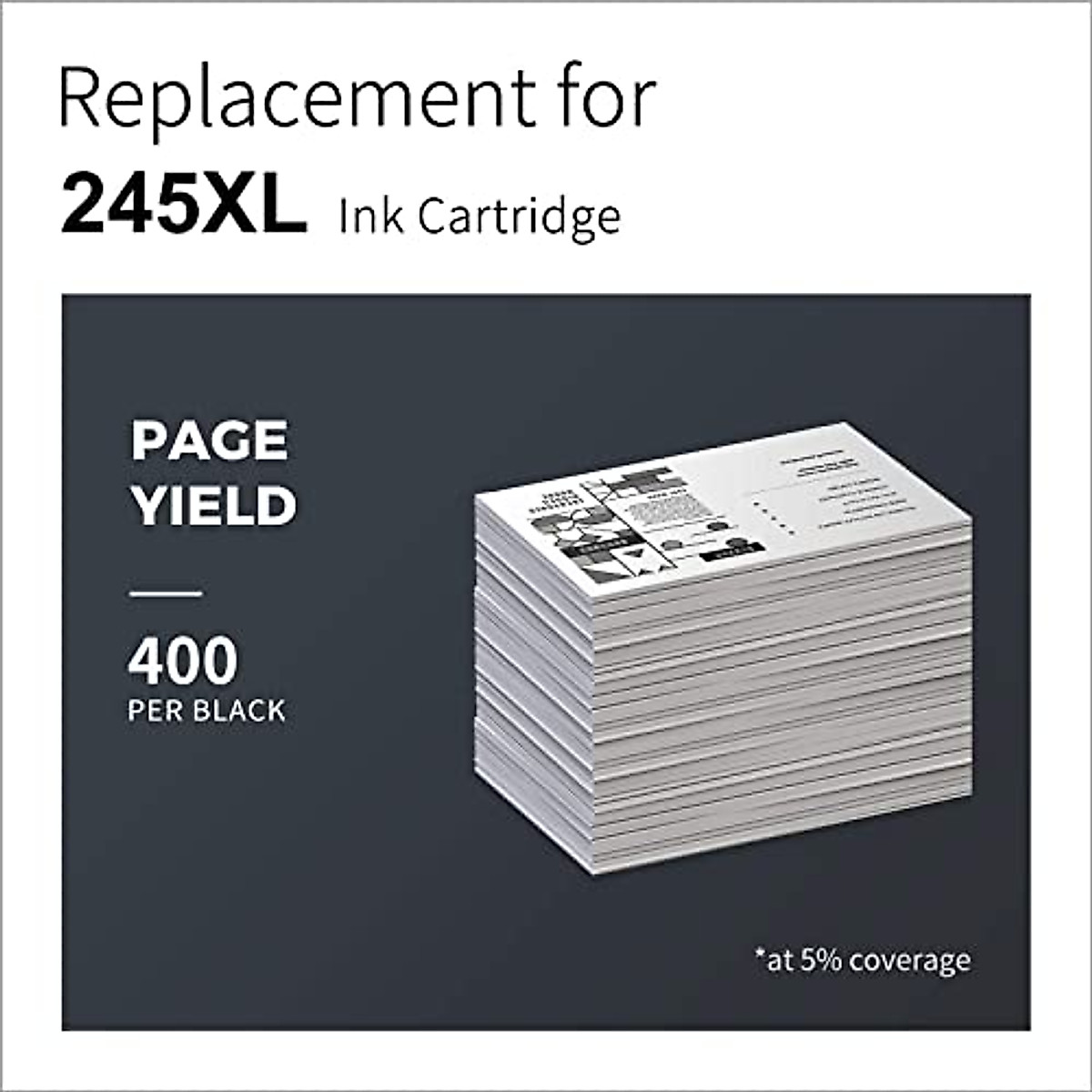 LemeroUtrust Remanufactured Ink Cartridge Replacement for Canon PG-245 245XL 245 use with Canon Pixma MX492 MX490 TS3122 TS202 MG2522 MG2525 MG2922 MG3022 (1 Print Head, 3 Black Ink Cartridges)