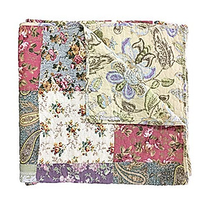Greenland Home Blooming Prairie Quilted Patchwork Throw