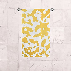 Hand Bath Towels 2 Pack Golden Fluid Pattern Absorbent Face Fingertip Towels for Bathroom Kitchen Gym Spa Soft Hair Drying Cloth Quick Dry, 30 x 15 Inch