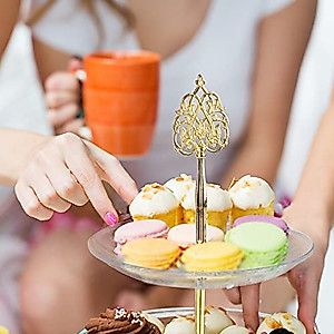 Lucky Will 3 Tier Acrylic Cupcake Stand Dessert Serving Tray for Birthday Tea Afternoon Cake Stand for Kid's Party Supplies Favors Wine Festival