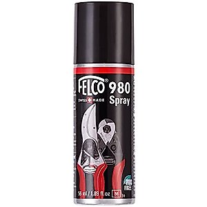 Felco Tool Lubricant (F 980) - Biodegradable Synthetic Maintenance Product Spray Grease,Red, Black