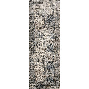 Loloi Teagan Collection 7'-11" x 10'-6" Area Rug in Denim/Slate - Large Area Rug, Soft Neutral Rug, High-Traffic Area Rug for Living Room, Bedroom, Home Office, Dining Area