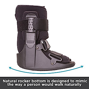 BraceAbility Short Broken Toe Boot | Walker for Fracture Recovery, Protection and Healing after Foot or Ankle Injuries (Small)