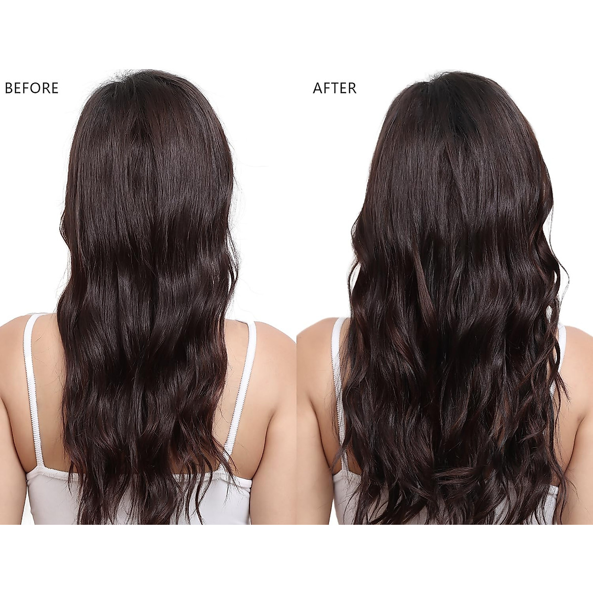 Yamel Remy Clip in Hair Extensions Human Hair 7Pcs 16 Clips Real Human Hair Extensions Clip Dark Brown