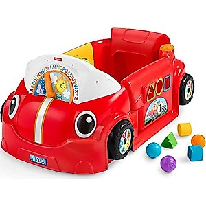 Fisher-Price Laugh & Learn Baby Activity Center Crawl Around Car With Music Lights And Smart Stages For Infants And Toddlers, Red [Amazon Exclusive]
