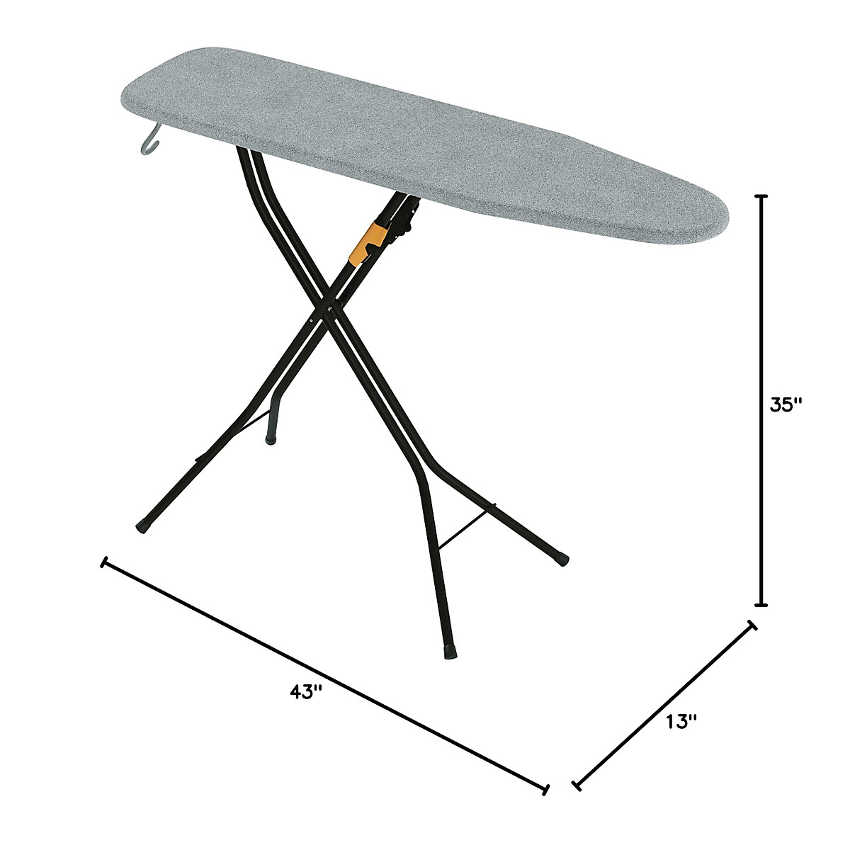 Bartnelli Patented Pulse Ironing Board | Made in Europe | Space Saving Smart Hanger Iron Board for Easy Storage | Lightweight, 4 Layer Cover, 4 Legs, for Dorm, Laundry Room, or Small Spaces(43x13-35)