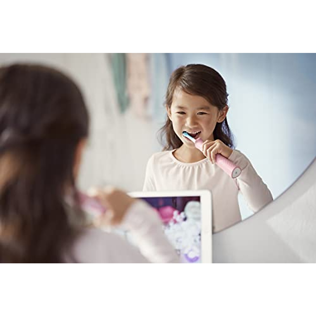 Philips Sonicare for Kids 3+ Bluetooth Connected Rechargeable Electric Power Toothbrush, Interactive for Better Brushing, Pink, HX6351/41