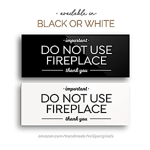 Reilly Originals 2x5 Inch Do Not Use Fireplace Sign ~ Ready to Stick ~ Premium, Durable