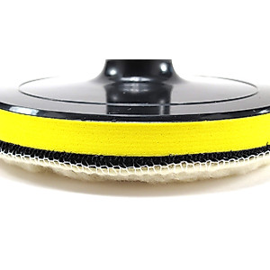 Elitexion 6 inches Backing Plate for Polishing Buffering Soft Wool with Hook and Loop Pad - 5/8 inch TPI Spindle