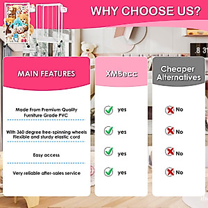 XMBecc Stuffed Animal Storage Zoo Stuffed Animal Holder Space Save Vertical Stuffed Animals Storage PVC with Elastic Band and Net for Playroom Birthday Gift (Small-White)