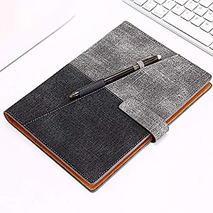 Smart Reusable Notebook with A Pen, A5 Waterproof Erasable Smart Notebook Repeating Loose Leaf Diary Stone Paper Business Notebook 10ml (BK)