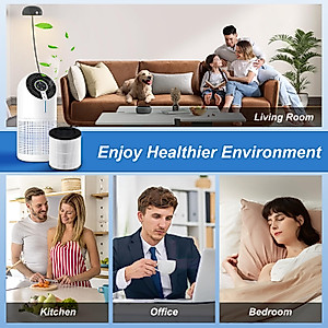 2-pack M02 Replacement Filter Compatible with MOOKA M02 Air Purifier, Pre-Filter+H13 True HEPA Filter+ High-Efficiency Activated Carbon Filter, 3 Stages Filtration System Filter