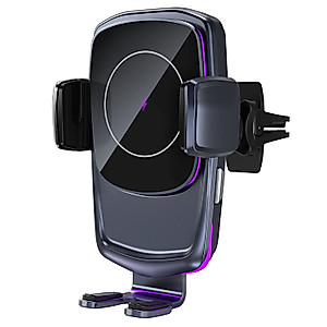 2022 Wireless Car Charger, 15W Auto-Clamping Car Charger Mount, Air Vent Car Charging Holder for iPhone 13/12/11/Pro/ProMax/Mini/Xr/Xs/X/8, Samsung S22/S22 Ultra/S21/S20(Without QC 3.0 car Charger)