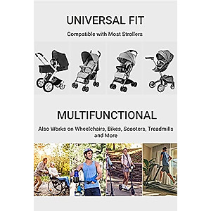 Universal Cup Holder, Stroller Cup Holder with Phone Holder, Stroller Accessories, Bike Water Bottle Holder, Treadmill, Wheelchair(Crepe)