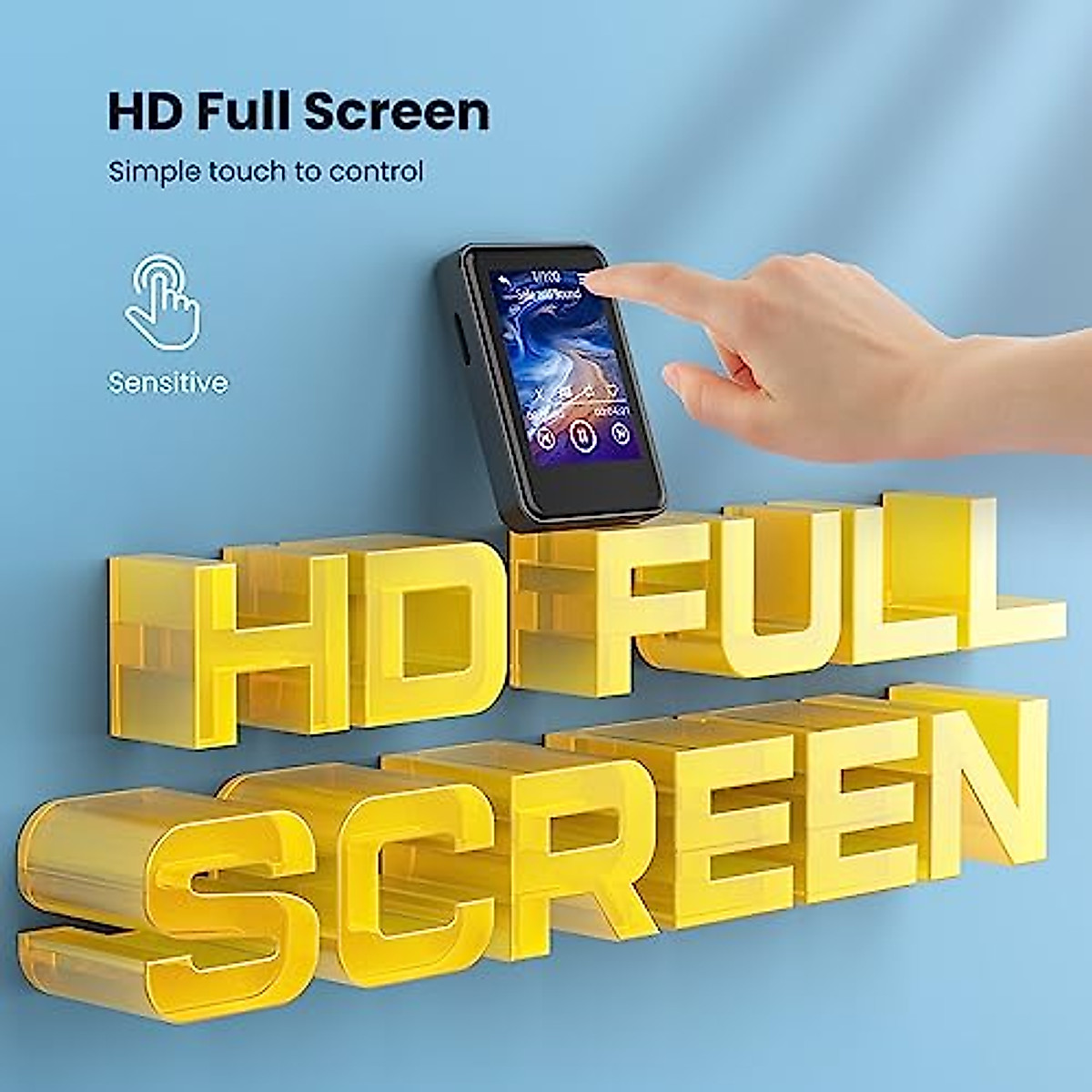 ZOOAOXO 128GB MP3 Player Bluetooth 5.2 with 2.4" Full Touch Screen,Portable Music Player with Speaker, HiFi Sound Quality, E-Book, Alarm Clock, Radio, Voice Recorder, Headphones Included