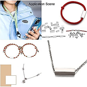 LiQunSweet 600 Pcs 304 Stainless Steel Metal Loose Beads Bar Cuboid Tube Straight Spacer for Bracelet Necklace Jewelry Making DIY Crafting Findings - 7x3mm