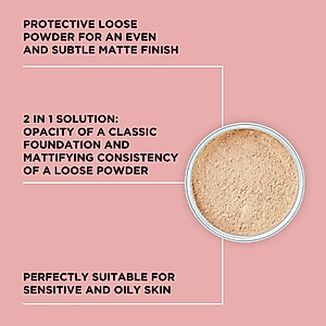 ARTDECO Mineral Powder Foundation - light beige – loose setting powder for a smooth & matte finish - medium coverage - perfect for sensitive & oily skin - makeup with zinc & magnesium - vegan-0.53 Oz