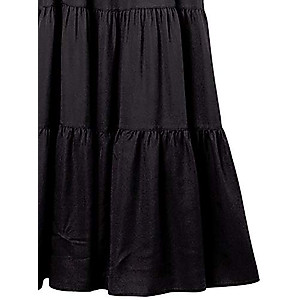 The Drop Women's Britt Tiered Maxi Tent Dress, Off-Black, S