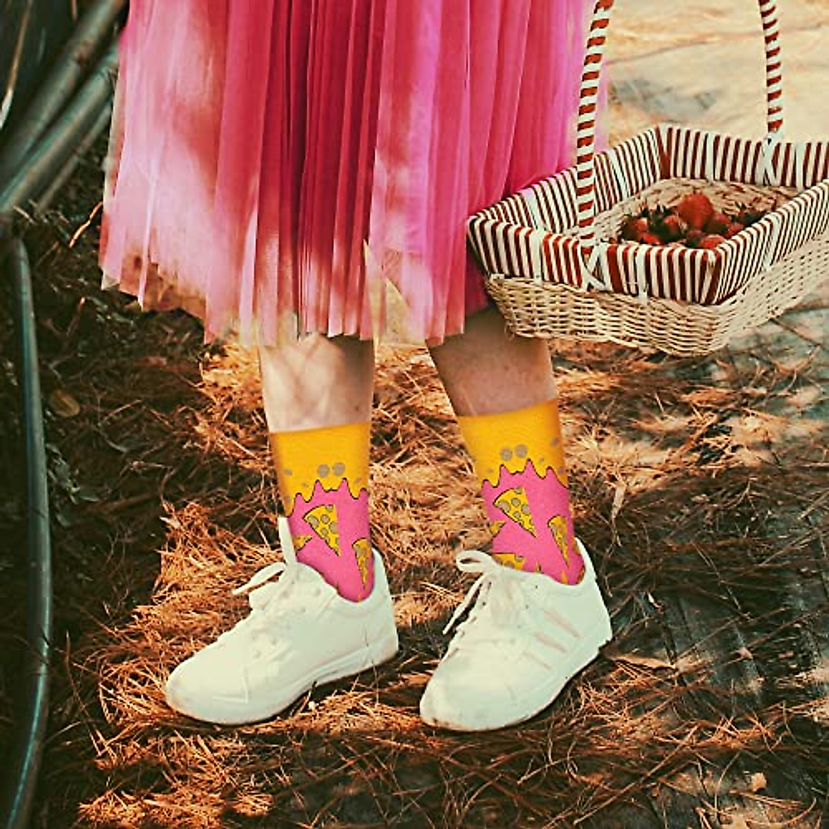 AGRIMONY Funny Cheese Socks for Women Ladies Teen Girls - Cheese Gifts Cute Fun Crazy Novelty Funky Food Silly Fancy Socks Stocking Stuffers-Valentines Day Christmas Gifts