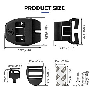 Spa Cover Clips, 6 Pack Hot Tub Cover Clips Broken Latch Repair Kit for Spa Hot Tub Cover Clip Locks with 6 Slides 6 Keys 6 Double-Sided Stickers and 12 Screws
