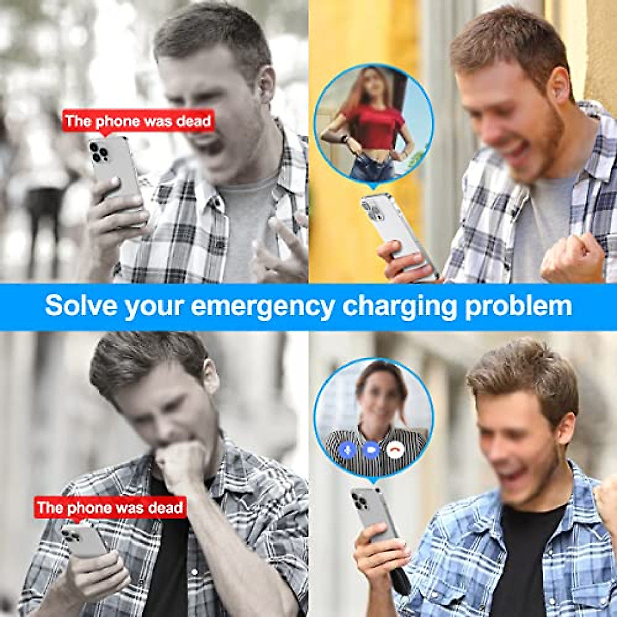 EMNT Keychain Portable Charger for iPhone,1700mAh Mini Power Emergency Pod,External Fast Charging Power Bank Battery Pack, Smaller Cell Phone Charger for iPhone 14,13,12,11,Plus,Pro,MaxXS,XR,X,8,7,6s