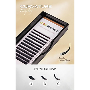 Bottom Lash Extension J Curl 0.05mm Mix4-7mm 4mm 5mm 6mm 7mm Black Color Bottom Lash Extensions (Mix4-7mm 0.05 J Curl)