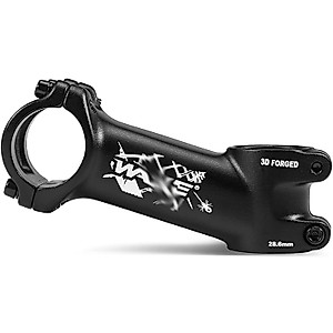 ZECHAO 17 Degree Bike Stem,Ultralight Bike Stem 60/70/80/90/100/110mm Mountain Road Bike Stem for 31.8mm Handlebar Stem Bike Stem (Color : Black, Size : 80mm)