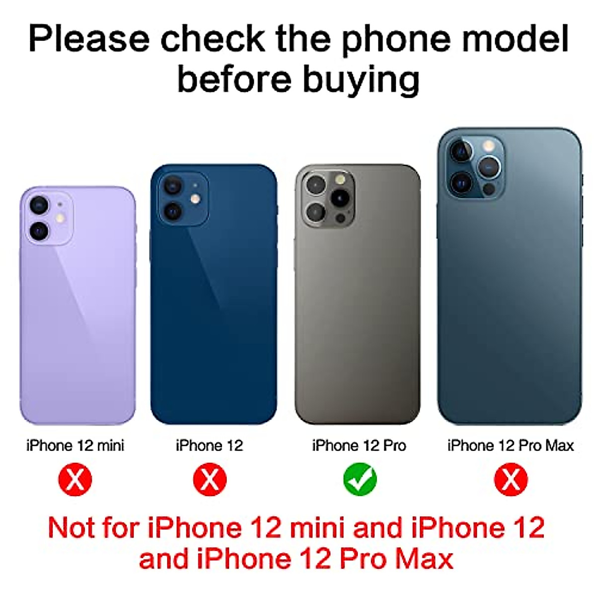 2PCS ASDAWN Back Rear Camera Lens Glass Replacement for iPhone 12 Pro 6.1 Inches with Pre-Installed Adhesive,Back Lens Glass with Installation Manual + Repair Tool Set