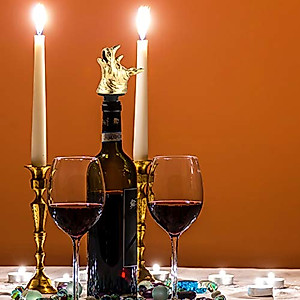 Cabilock Animal Wine Pourer Aerator Rhino Head Wine Bottle Stopper Professional Liquor Spout For Wine Accessories Diffuser (Golden)