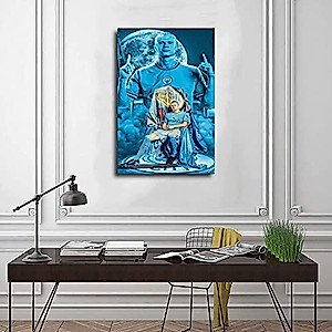 Erling Haaland Poster Wall Art Prints,Norwegian Football Star Sporter Poster,Erling Haaland Cool Soccer Canvas Wall Art Poster for Bedroom and Living Room and Office Decor,A Unique Gifts for Football Fans Teens Boys,Set of 1(Unframed,16”X24”inches)