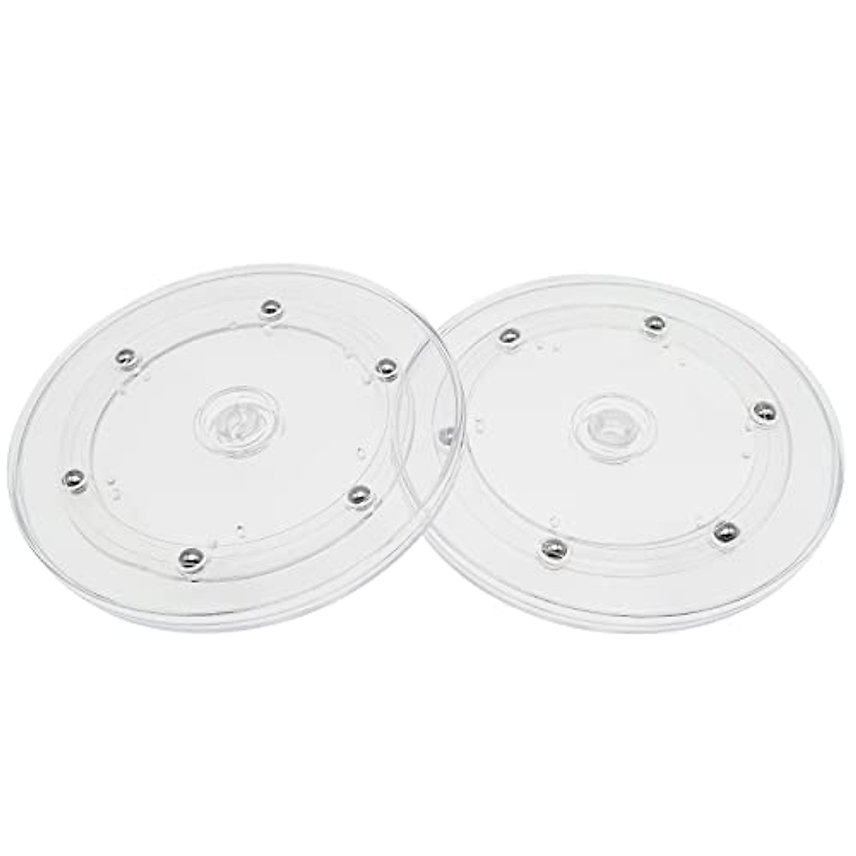 GWYAN 2 Pack 4" Lazy Susan Turntables Acrylic Ball Bearing 360 Degree Rotating Tray for Spice Rack Table Cake Kitchen Pantry Decorating (Transparent)