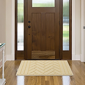 Tindbea Dog Mat for Muddy Paws,Absorbs Moisture Dirt Non-Slip Washable Mud Mat for Dogs,Soft Rubber Backing Front Inside Pet Rug for Entryway, Mud Dog Paws, Patio(24"x35", Blue)