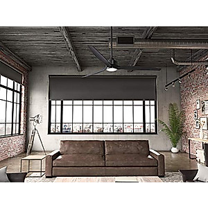 Hunter Fan Company, 50728, 72 inch Park View Matte Black Indoor / Outdoor Ceiling Fan with LED Light Kit and Handheld Remote