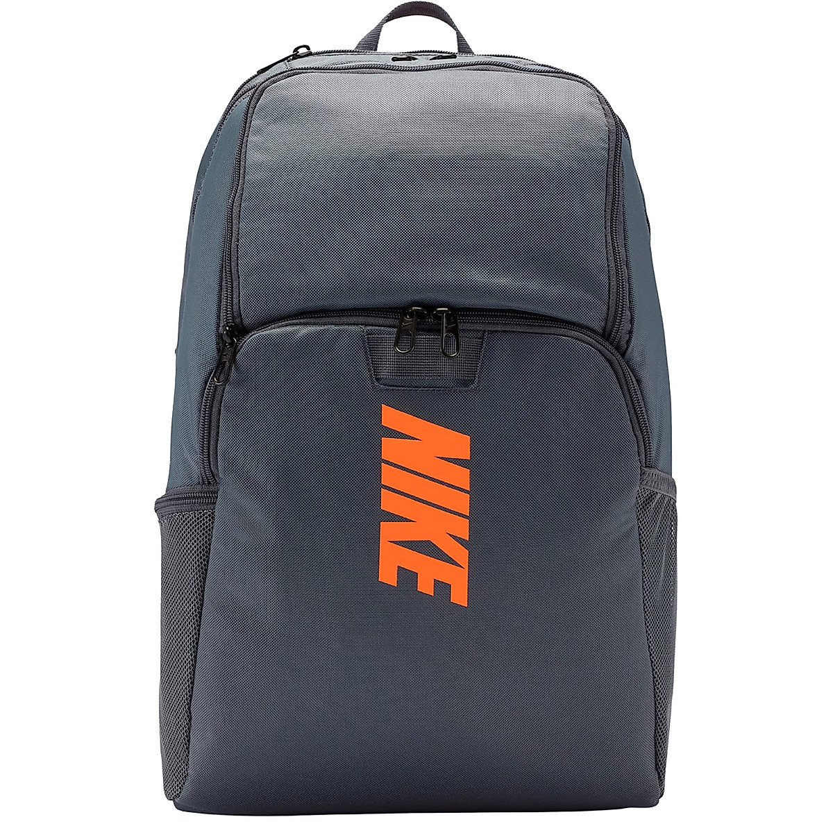 Nike Brasilia Varsity Training Backpack Flint Gray/Black/Total Orange