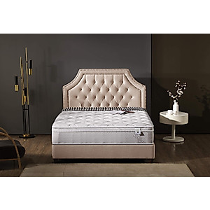 Oliver Smith - Organic Cotton - 12 Inch - Deluxe Sleep - Plush Euro Pillow Top - Cool Memory Foam & Pocket Spring Mattress - Green Foam Certified - King 2019