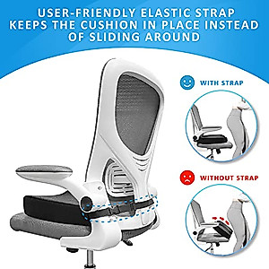 Dreamer Car Seat Cushions for Office Chairs/Sciatica Pain Relief Pillow - Memory Foam Office Chair Cushions/Desk Chair Cushion/Computer Chair Cushion for Tailbone Pain Relief