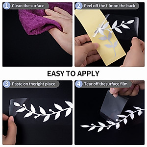 Mailbox Numbers Die Cut Decal Rustic Style Flowers House Number Address Apartment Office Stickers SignFront Door Rainproof Decal Vinyl Lettering Farmhouse Decor Double-sided Mailbox Number 4" Silver