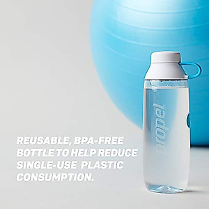 Propel 20oz Reusable Bottle, BPA Free, Impact Resistant, On-The-Go Strap, Dishwasher Safe, White