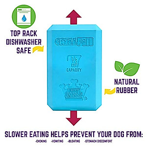 Chew King Premium Treat Dog Toy, Large, Extremely Durable Natural Rubber Fillable Toy Collection, Frozen Feeding,All Breed Sizes