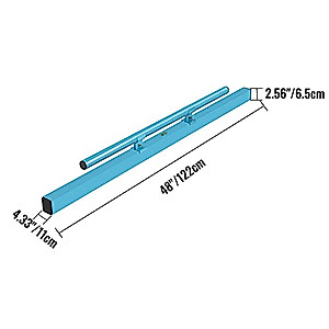 VEVOR Concrete Screed, 48" Aluminum Screed Board, Concrete Screed Tool with Built-in Leveling Vial, Lightweight Concrete Screed Board with Comfortable Handle and Plastic Shovel for Construction