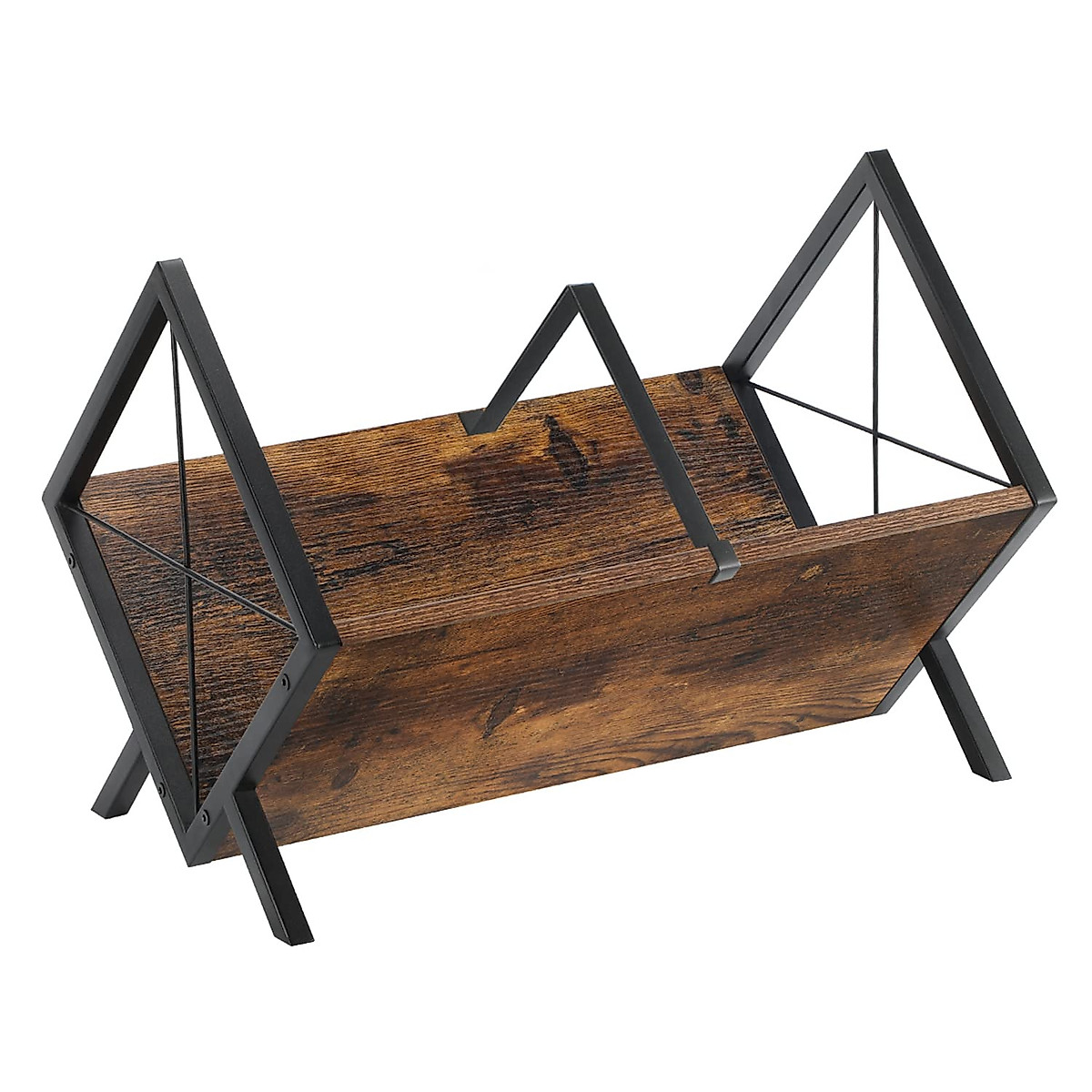 YINMIT Vinyl Record Holder, 80-100 LP Vinyl Record Storage Rack, Quick Assembly Vinyl Record Display, Retro Style Organizer for Magazine, Book, Files, Albums