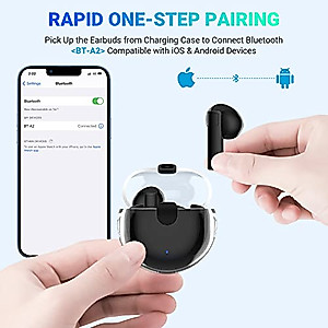 Wireless Earbuds for Galaxy S22 Ultra, HGCXING Noise Cancelling Touch Control Sweatproof True TWS Headphones Bluetooth 5.3 HiFi Stereo Earphone with Mic Headset for iPhone 13 Pro Samsung S21 FE Z Flip