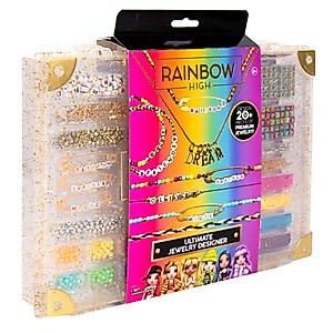 Rainbow High Ultimate Jewelry Designer, DIY Jewelry Making Kit, Design 20+ Pieces of Jewelry, Great Weekend or Sleepover Activity for Girls, Bead Kit for Kids Teens & Tweens Ages 8, 9, 10, 11