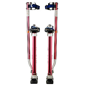 PENTAGON TOOLS A-PT10471118 Professional 18"-30" Red Drywall - Painting - Work Stilts Aluminum