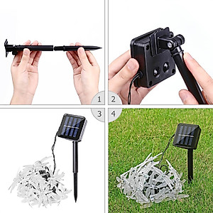 MUEQU Solar String Lights, Waterproof 20ft 30 LED Dragonfly Christmas Fairy Lights Garden Solar Lights,Decoration String Lights for Indoor, Garden, Home, Patio, Lawn, Party and Holiday (Blue)