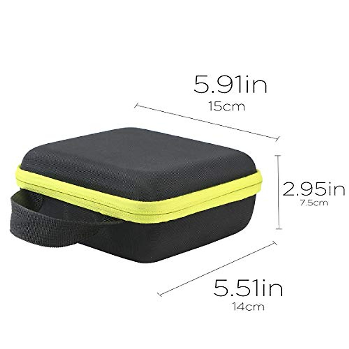 co2CREA Hard Travel Case Replacement for Bose SoundLink Color 2 Bluetooth Speaker II (Black Case + Yellow Citrus Zipper)