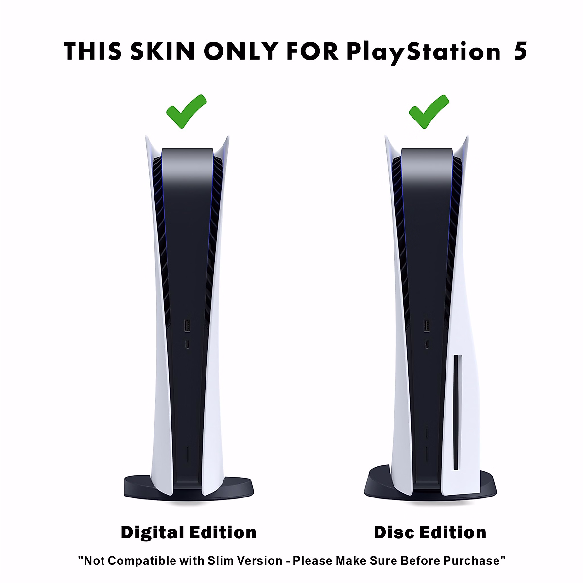 HK Studio Anime Ninja Decal Sticker Skin Specific Cover for Both PS5 Disc Edition and Digital Edition - Waterproof, No Bubble, Including 2 Controller Skins and Console Skin